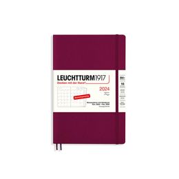 LEUCHTTURM1917 Monatsplaner in Bordeaux - (B)12,5 x (H)19 cm, DE - 48% | Buero-schulbedarf