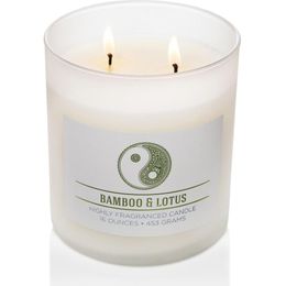Colonial Candle Duftkerze "Bamboo Lotus" in Wei&szlig; - 453 g - 46% | Kerzen-vasen