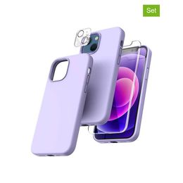 SWEET ACCESS 3tlg. Set: Full-Body-Case f&uuml;r iPhone 15 Pro in Lila - 52% | Damen-handytaschen