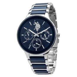 U.S. Polo Assn. Chronograph in Silber/ Dunkelblau - 68% | Herrenuhren