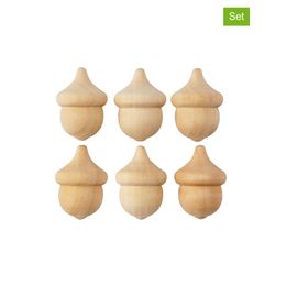 SUNNYSUE 12er-Set: Holz-Eicheln in Natur - 8% | Kinder-kreativspielzeug
