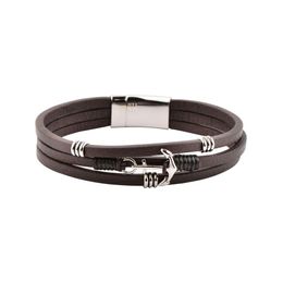 U.S. Polo Assn. Leder-Armband in Dunkelbraun - 68% | Herren-schmuck