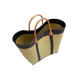 Le Comptoir de la Plage Strandtasche "Tsimgy" in Beige/ Schwarz - (B)55 x (H)40 x (T)22 cm - 47% | Damen-taschen
