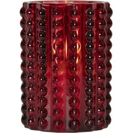 STAR TRADING LED-Wachskerze "Flamme Dotty" in Rot - (H)12,5 cm - 11% | Kerzen-vasen