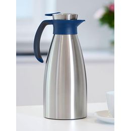 Emsa Isolierkanne "Soft Grip" in Silber/ Blau - 1,5 l - 50% | Damen-outdoor-ausruestung