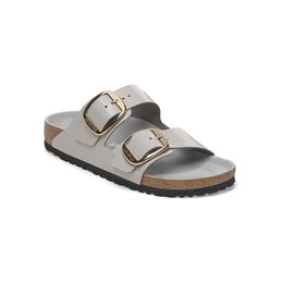 Birkenstock Leder-Pantoletten "Arizona" in Grau - 10% | Gr&ouml;&szlig;e 40 | Damen-pantoletten