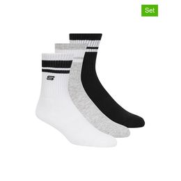 Skechers 6er-Set: Socken in Wei&szlig;/ Schwarz/ Grau - 65% | Gr&ouml;&szlig;e 42-46 | Herrensocken