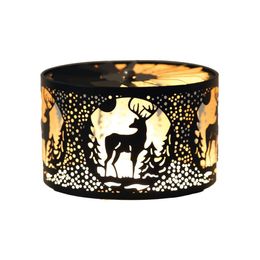 Woodbridge Karussellschirm "Stag" in Schwarz/ Gold - &Oslash; 13 cm - 43% | Kerzen-vasen