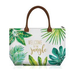 PPD Shopper "Jungle" in Wei&szlig;/ Gr&uuml;n - (B)55 x (H)38 x (T)16 cm - 37% | Herrentaschen