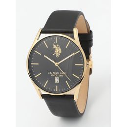 U.S. Polo Assn. Quarzuhr in Schwarz/ Gold - 71% | Herrenuhren