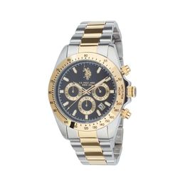 U.S. Polo Assn. Chronograph in Silber/ Gold/ Schwarz - 62% | Herrenuhren