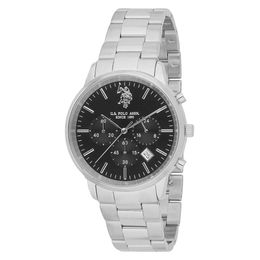 U.S. Polo Assn. Chronograph in Silber/ Schwarz - 70% | Herrenuhren