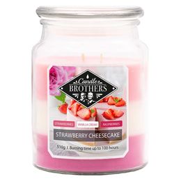Candle Brothers Duftkerze "Strawberry Cheesecake" in Rosa - 510 g - 56% | Kerzen-vasen