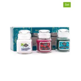 Candle Brothers 3er-Set: Duftkerzen "Set Make a Wish" in Blau/ Rot/ Gr&uuml;n - 3x 85 g - 49% | Kerzen-vasen