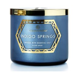 Colonial Candle Duftkerze "Indogo Springs" in Blau - 411 g - 57% | Kerzen-vasen