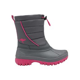 Kangaroos Winterstiefel "K-Ben" in Grau/ Pink - 35% | Gr&ouml;&szlig;e 39 | Kinderstiefel