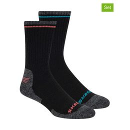 Skechers 2er-Set: Socken in Schwarz/ Anthrazit - 66% | Gr&ouml;&szlig;e 40,5-46 | Herrensocken
