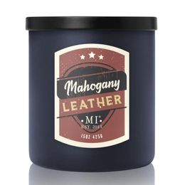 Colonial Candle Duftkerze "Mahogany & Leather" in Dunkelblau - 425 g - 56% | Kerzen-vasen