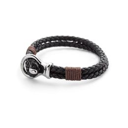 U.S. Polo Assn. Leder-Armband in Dunkelbraun - 69% | Herren-schmuck