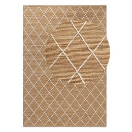 Hanse Home Jute-Teppich "Kunu" in Beige/ Wei&szlig; - 64% | Gr&ouml;&szlig;e 120x180 cm |