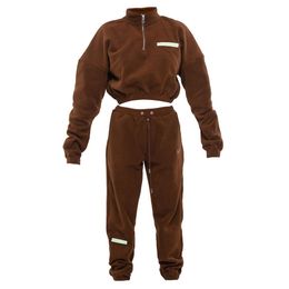 Tom Barron Trainingsanzug Damen Gr&ouml;&szlig;e XS camel / mint / wei&szlig;