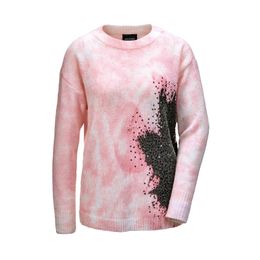 GOLDNER Pullover Damen Gr&ouml;&szlig;e S ros&eacute; / schwarz / wei&szlig;