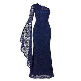 Goddiva Maxikleid Damen Gr&ouml;&szlig;e 38 navy Winterkleid