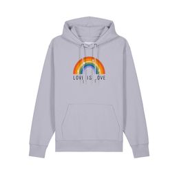 Watapparel Sweatshirt ' Love is Love ' Herren Gr&ouml;&szlig;e XS blau / gelb / gr&uuml;n / flieder / rot