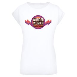 F4NT4STIC T-Shirt 'DC Comics Wonder Woman Rainbow' Damen Gr&ouml;&szlig;e S blau / pastellorange / fuchsia / wei&szlig;