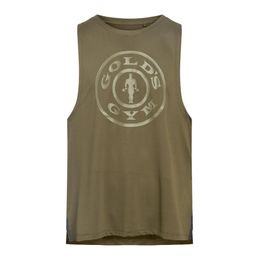 GOLD ́S GYM APPAREL Tanktop 'Pierce' Herren Gr&ouml;&szlig;e S khaki / pastellgr&uuml;n
