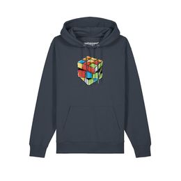 Watapparel Sweatshirt ' Pixel Zauberw&uuml;rfel ' Herren Gr&ouml;&szlig;e S anthrazit / mischfarben