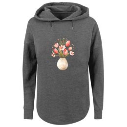 F4NT4STIC Sweatshirt 'Rosa Fr&uuml;hlingsblustrau&szlig; In Vase' Damen Gr&ouml;&szlig;e XL graphit / mischfarben