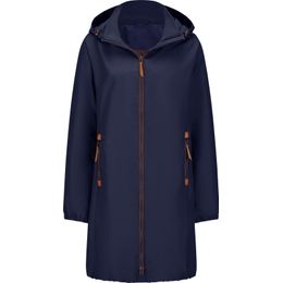CR&Eacute;ATION L Damen Kurzmantel mit Gummizug am Saum marine Gr&ouml;&szlig;e 54
