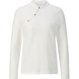 CR&Eacute;ATION L Damen Langarmshirt mit Zierkn&ouml;pfen ecru Gr&ouml;&szlig;e 40