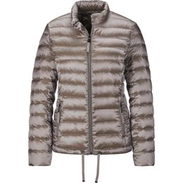 CREATION L PREMIUM Damen Leichtdaunenjacke mit Pack-away-Beutel f&uuml;r unterwegs taupe-hellgrau Gr&ouml;&szlig;e 40