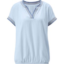 CR&Eacute;ATION L Damen &Auml;rmellose Bluse aus reiner Viskose hellblau Gr&ouml;&szlig;e 40