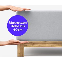 Spannbettlaken &raquo;Boxspringbett Bettlaken - Spannbetttuch f&uuml;r Matratzen bis 40cm&laquo; Elastisch & Rutschfest: 90x200, 140x200, 160x200, 180x200 & &Uuml;bergr&ouml;&szlig;en