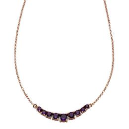 ZEEme Collierkettchen &raquo;925/- Sterling Silber Amethyst&laquo; rot 45cm Angenehmer Tragekomfort