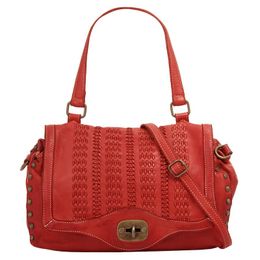 Samantha Look Damen Henkeltasche echt Leder, Made in Italy