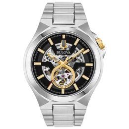 Bulova Herren Automatikuhr Armbanduhr, Mechanische Uhr, Herrenuhr, Edelstahlarmband silber