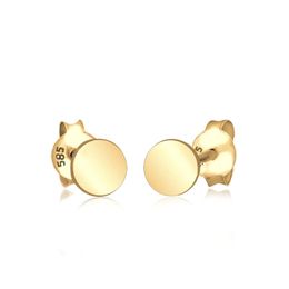Elli Premium Paar Ohrstecker &raquo;Ohrstecker Kreis 585 Gelbgold&laquo; Gold onesize Ohrringe f&uuml;r Damen kreieren einen eleganten Look
