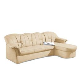 DOMO collection Ecksofa &raquo;Papenburg, zeitlose R&uuml;ckensteppung, elegante Formensprache, L-Form&laquo; in gro&szlig;er Farbvielfalt, wahlweise mit Bettfunktion beige 