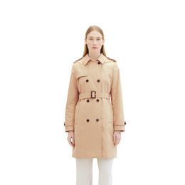 Tom Tailor Langmantel mit doppelter Knopfleiste sandy beige S (36) S (36) Basic Trenchcoat von Tom Tailor