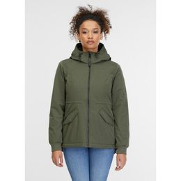 Ragwear Damen Outdoorjacke &raquo;DOWEY WARM&laquo; mit Kapuze leicht w&auml;rmende &Uuml;bergangsjacke mit hochschlie&szlig;endem Kragen und Kapuze gr&uuml;n XL (42)