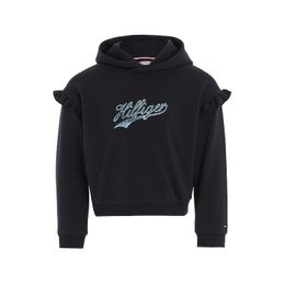 Tommy Hilfiger Hoodie &raquo;HILFIGER SCRIPT RUFFLE HOODIE&laquo;, mit R&uuml;schen an den &Auml;rmeln desert sky 92 92 Bedruckter Hoodie von Tommy Hilfiger