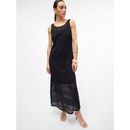 V&eacute;ro Moda VERO MODA Spitzenkleid &raquo;VMHONEY LACE SL 7/8 DRESS WVN&laquo; Sommerkleid Black L - N-Gr N-Gr L Luftiges Tragegef&uuml;hl dank leichtem Webstoff aus 75% Baumwolle