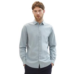 Tom Tailor Langarmhemd &raquo;Poplin&laquo; mit Manschetten grey mint 3XL - N-Gr N-Gr 3XL Hemd von Tom Tailor
