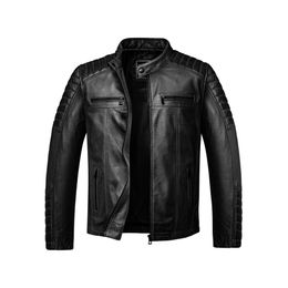 Amaci&Sons Amaci&Sons Lederjacke Ventura in Schwarz | Gr.: XXL