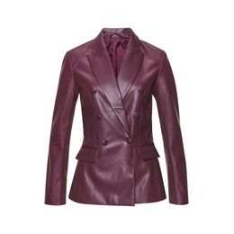 Lascana Lederimitat-Blazer in bordeaux | Gr.: 36