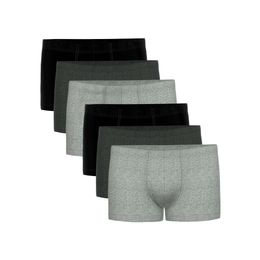 Seidensticker Boxershort 6er Pack in Schwarz/Grau | Gr.: XXL